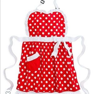 Disney | Accessories | Disney Minnie Mouse Apron For Adults Red | Poshmark